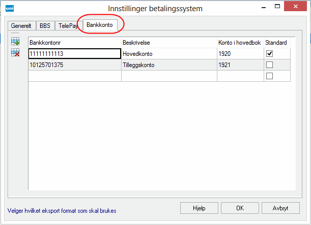 Remittere fra flere bankkontonummer - Uni Micro Kundesenter